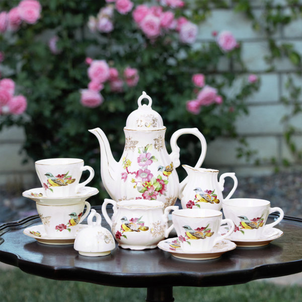 Coastline Imports Grace's Tea Ware 16oz. Floral Teapot Set For 4 ...