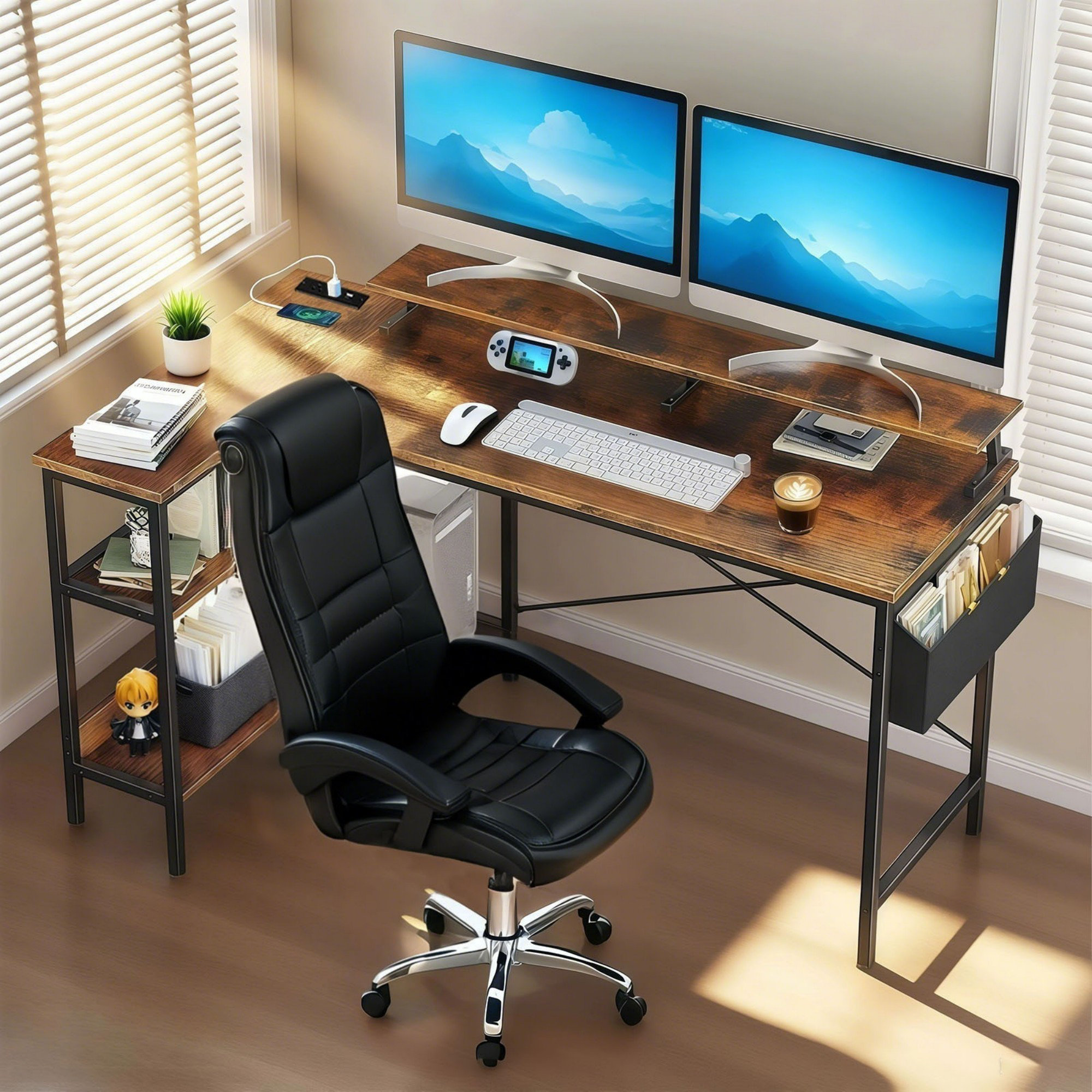 gefayluo Vintage Gaming Desk, Computer Desk | Wayfair