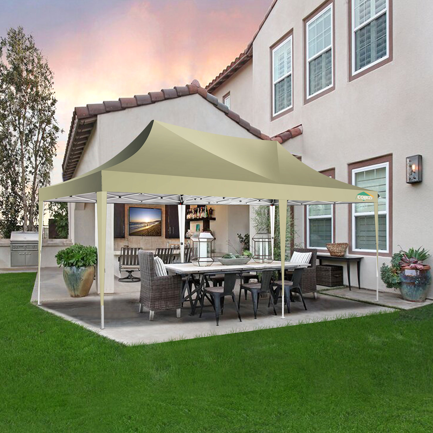 Cobizi 10x20 Pop up Canopy with 6 Removable Sidewalls,Outdoor ...