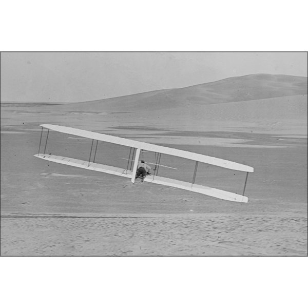 History Galore 24X36 Gallery Poster, 1902 Wright Brothers Glider Turns ...