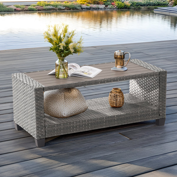 Causeway Bay Robinia Outdoor Rectangular Coffee Table | Perigold