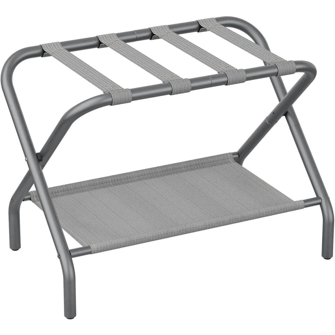 BINO Luggage Rack For Guest Room, Folding Suitcase Stand With Storage ...