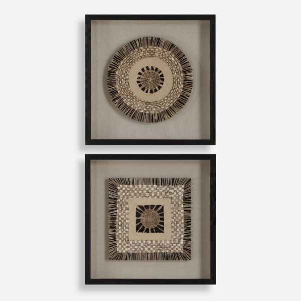 Dakota Fields Intertwine Knit Shadow Box, Set Of 2 & Reviews | Wayfair