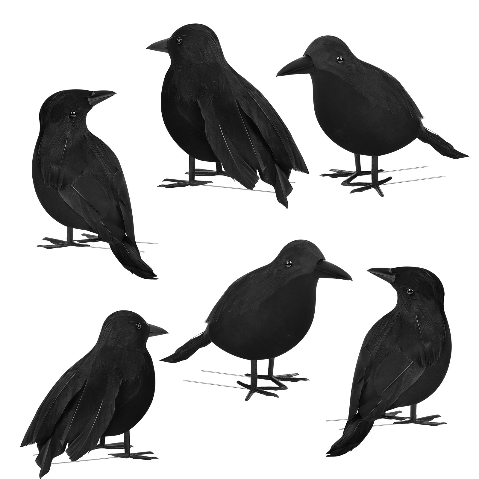 The Holiday Aisle® Halloween Crow Decoration Pack Of 6 & Reviews ...
