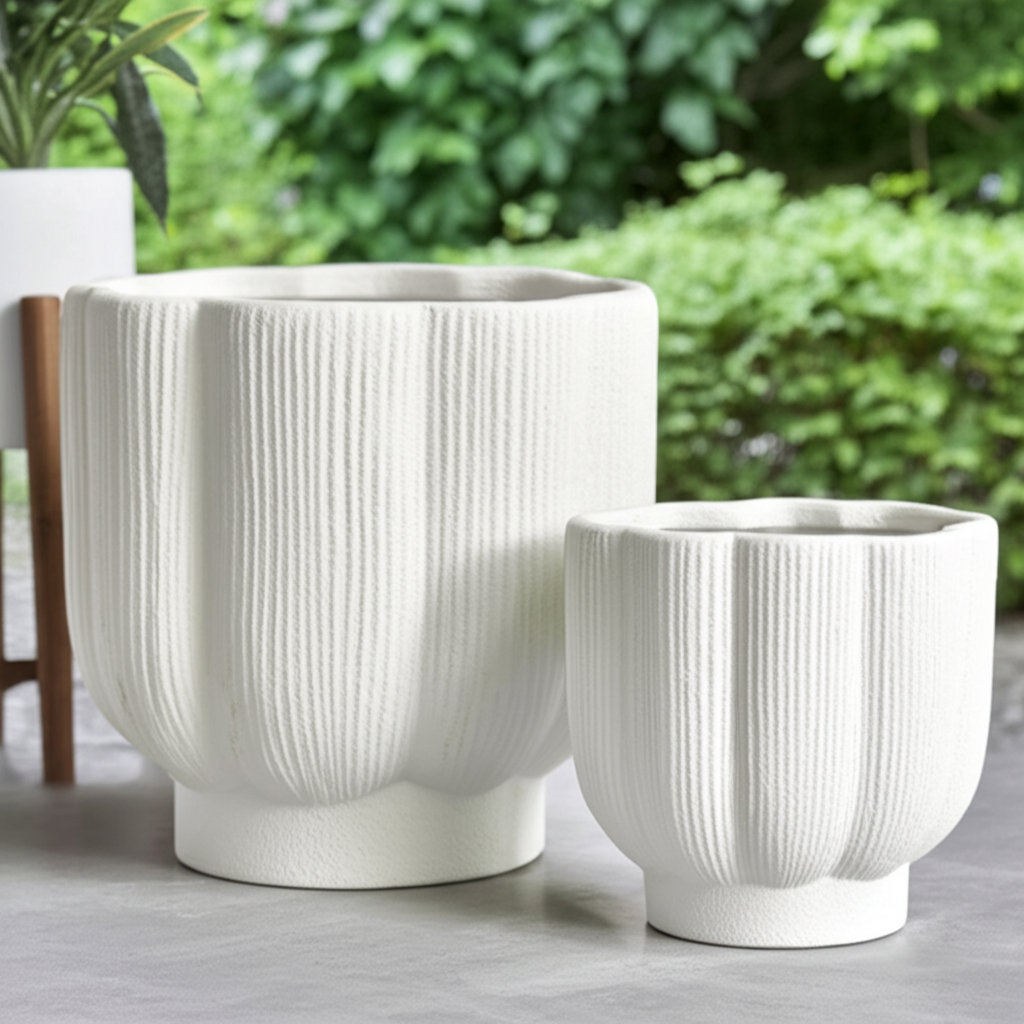 Winston Porter Stoneware Planters Garden Trend Modern Decorative ...