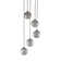 George Oliver Apison 5 - Light Stainless Steel Cluster Pendant ...