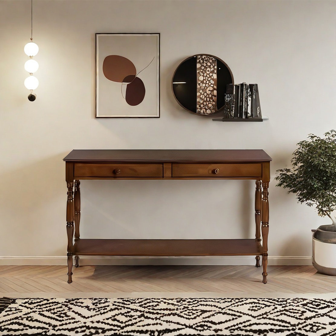 Liu's ink furniture Retro Multifunctional Console Table With 2 Drawers ...