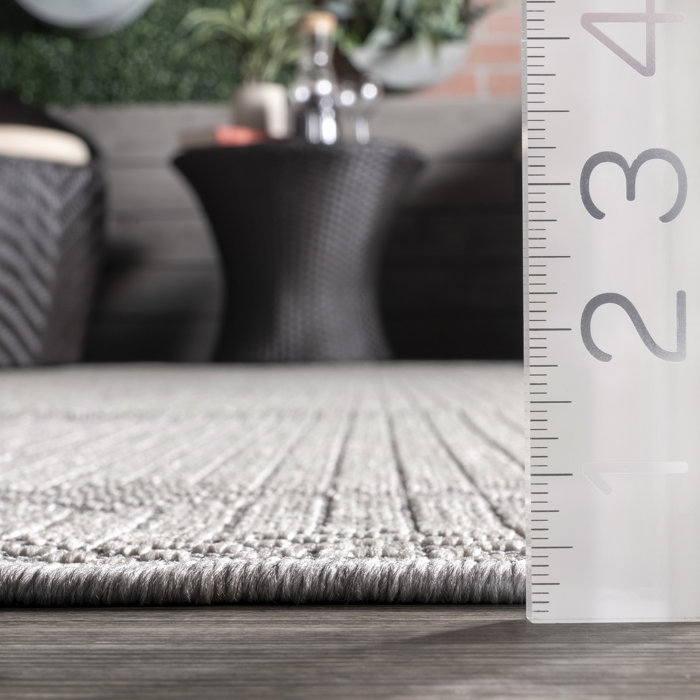 Foundry Select Altus Gray Indoor/Outdoor Rug & Reviews | Wayfair