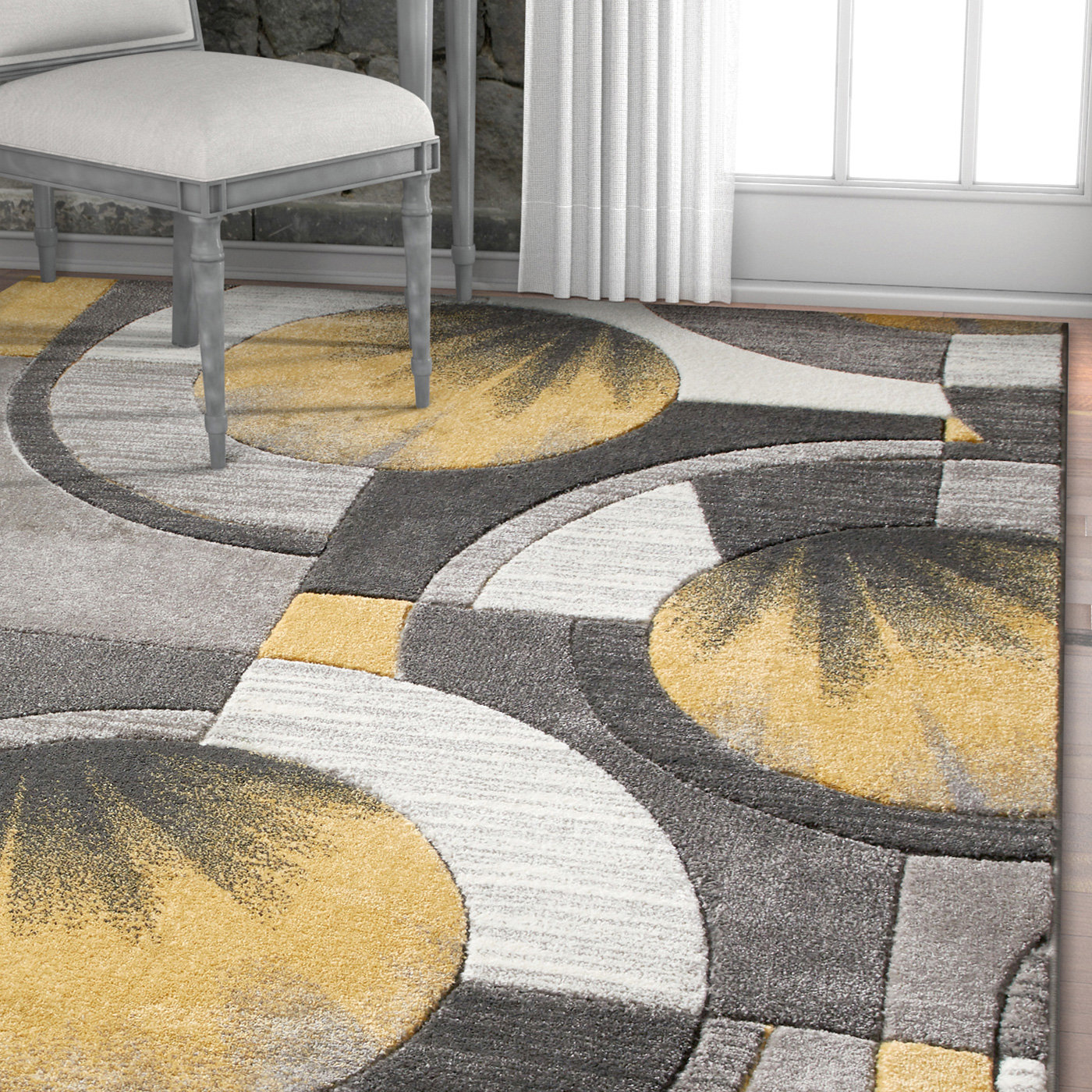 Well Woven Performance Gold/Grey Rug & Reviews - Wayfair Canada