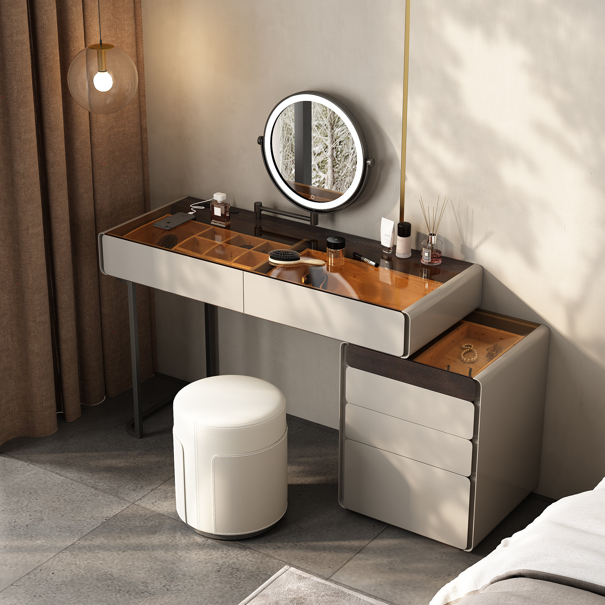 Brayden Studio® Makeup Vanity Set | Wayfair