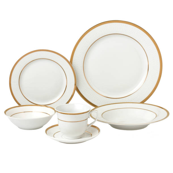 Lorren Home Trends Porcelain China Dinnerware Set - Service for 8 ...
