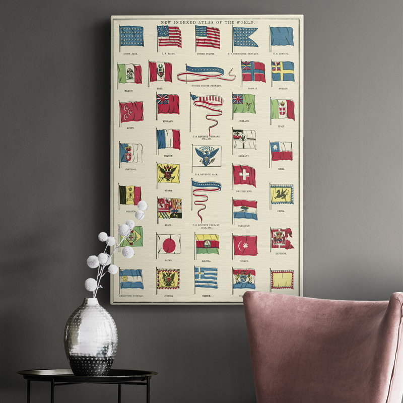 Trinx Flags of All Nations I - Wrapped Canvas Painting | Wayfair