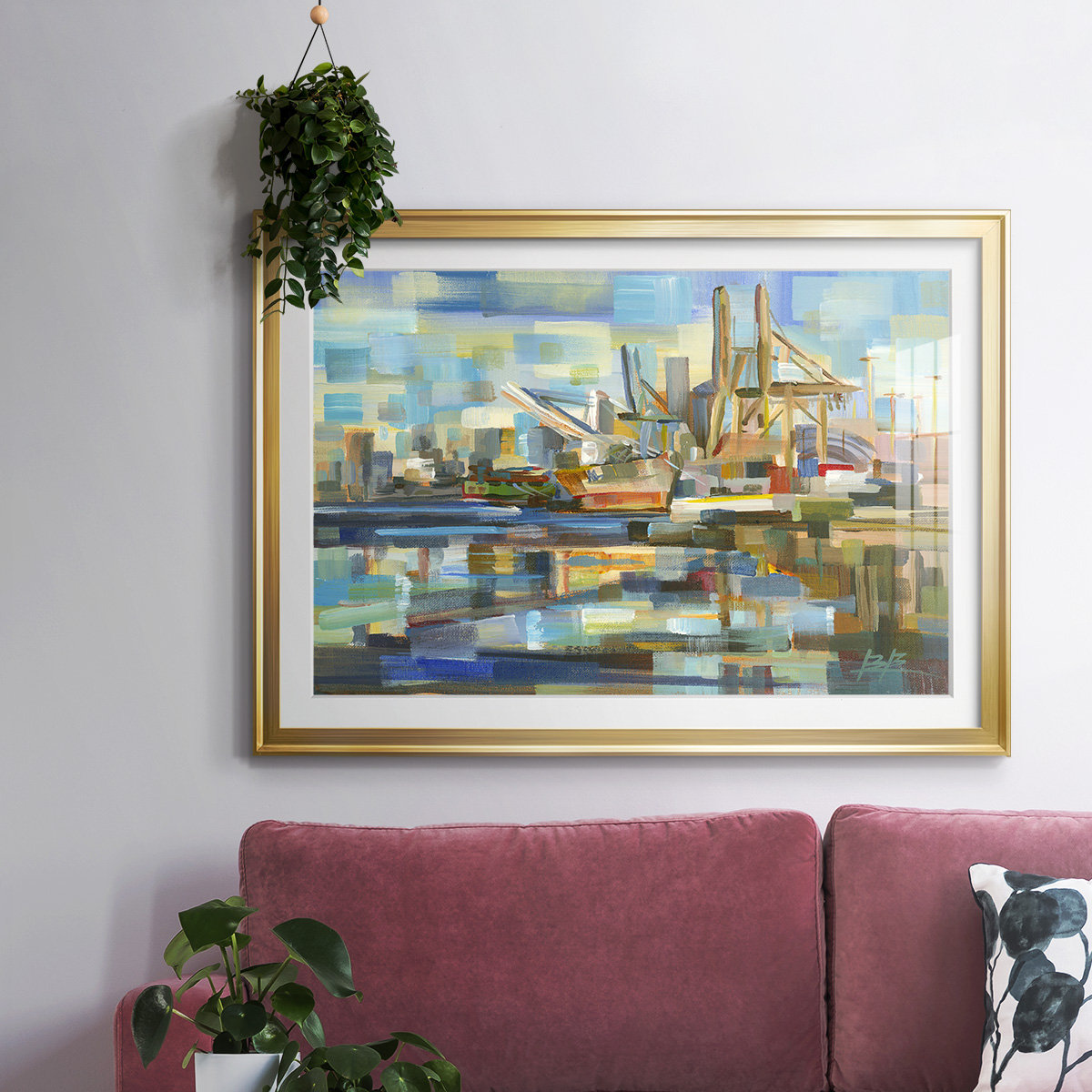 Wrought Studio Port of Seattle-FramedFramed Print W Beveled Matt and ...