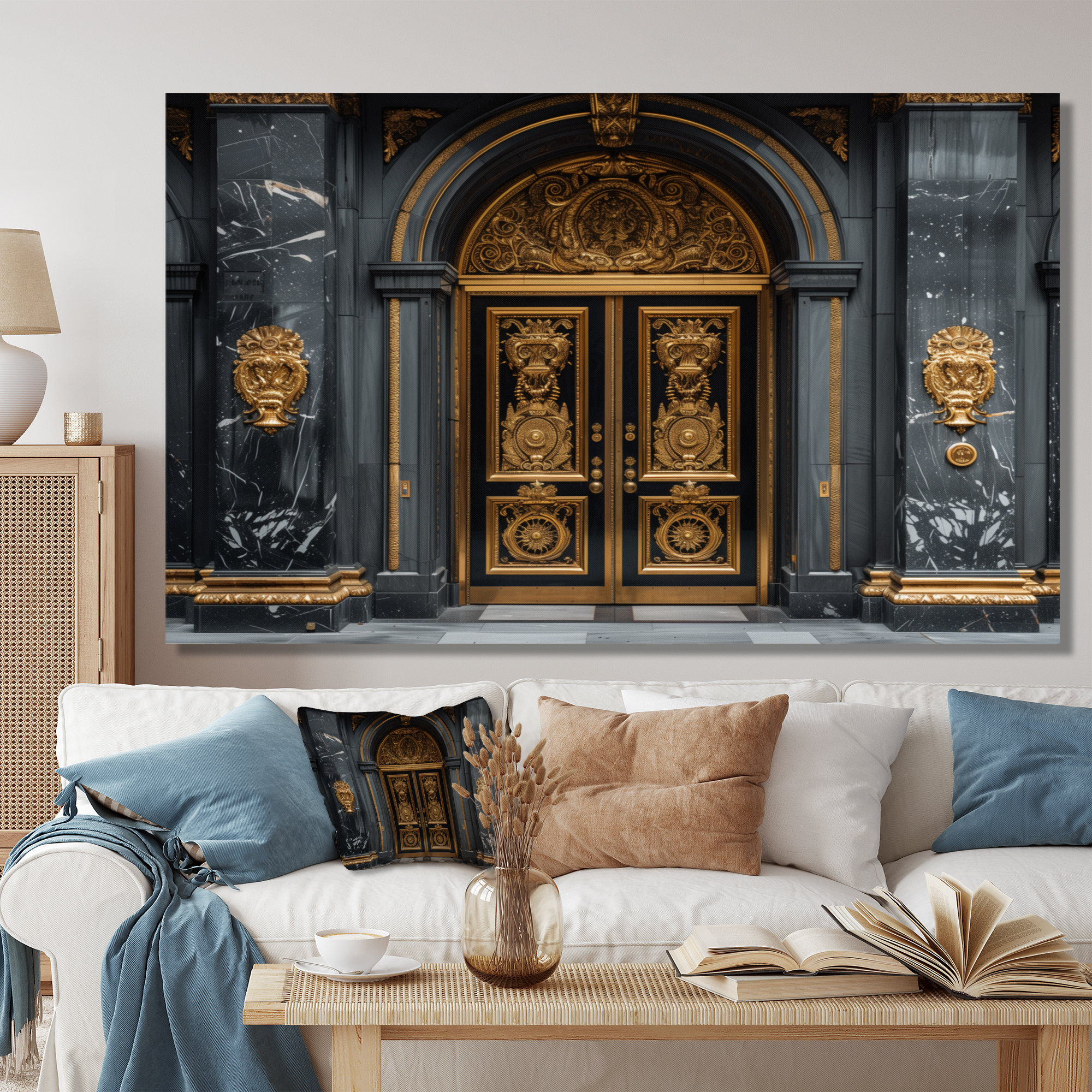 Dakota Fields Gold Banks Gilded Doors II - Banks Wall Decor - Wayfair ...