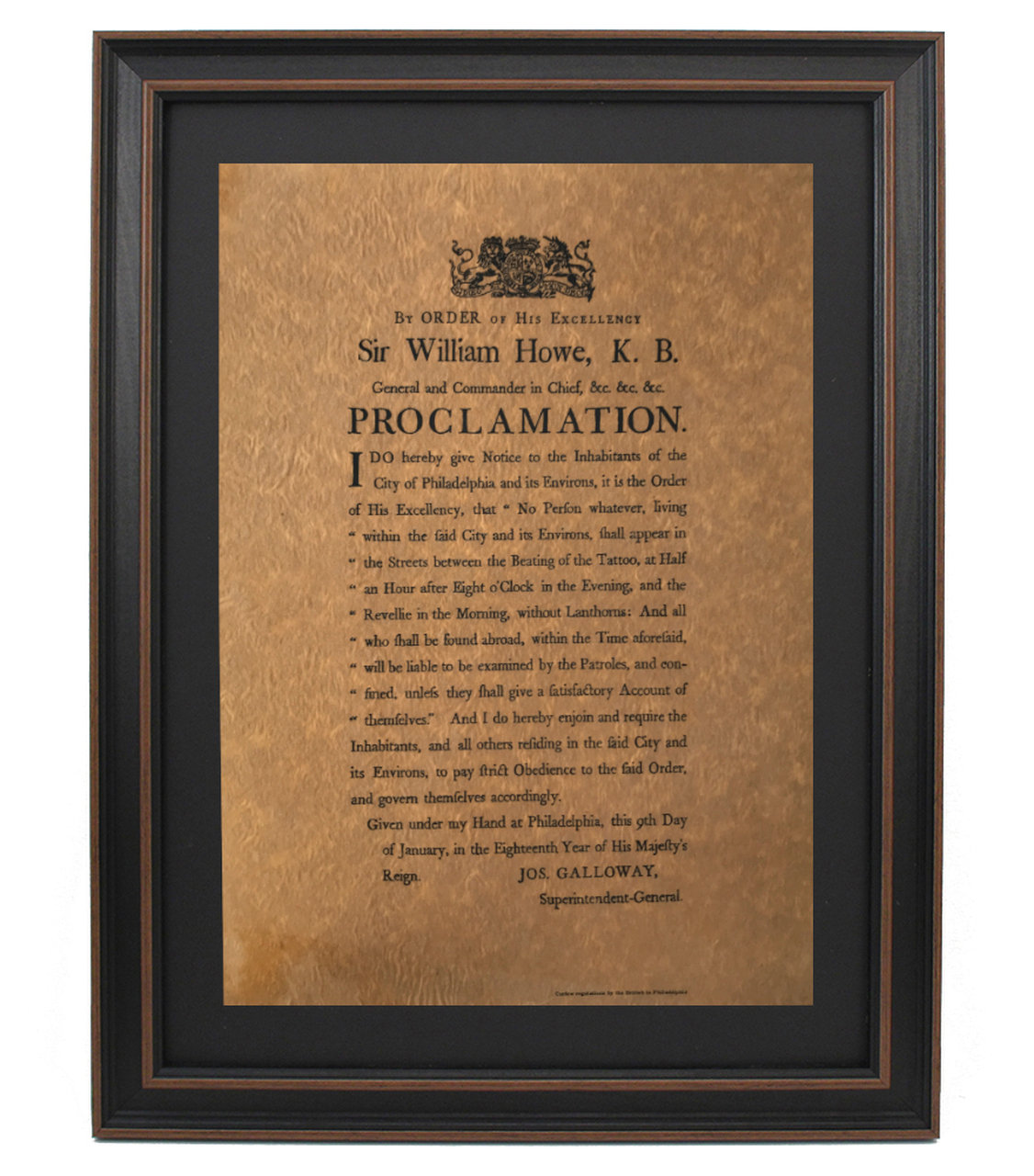 Trinx Howe Proclamation | Framed Textual Art Print on Antique Parchment ...
