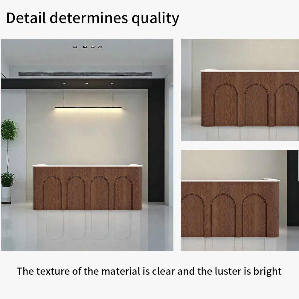 OX Art Reception Desk Vintage Style Front Desk, Checkout Counter ...