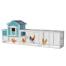 godohome Large Wooden Chicken Coop with Nesting Box, All-Weather ...