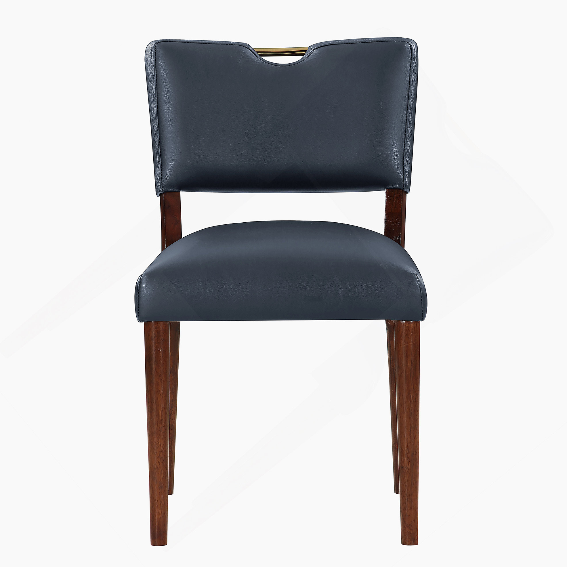 DSUNNER Midnight Blue Faux Leather Dining Chair - Set Of 2 | Wayfair