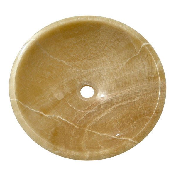 mirthmansion Mirth Mansion Yellow-Brown Onyx Stone Vessel Sink ...