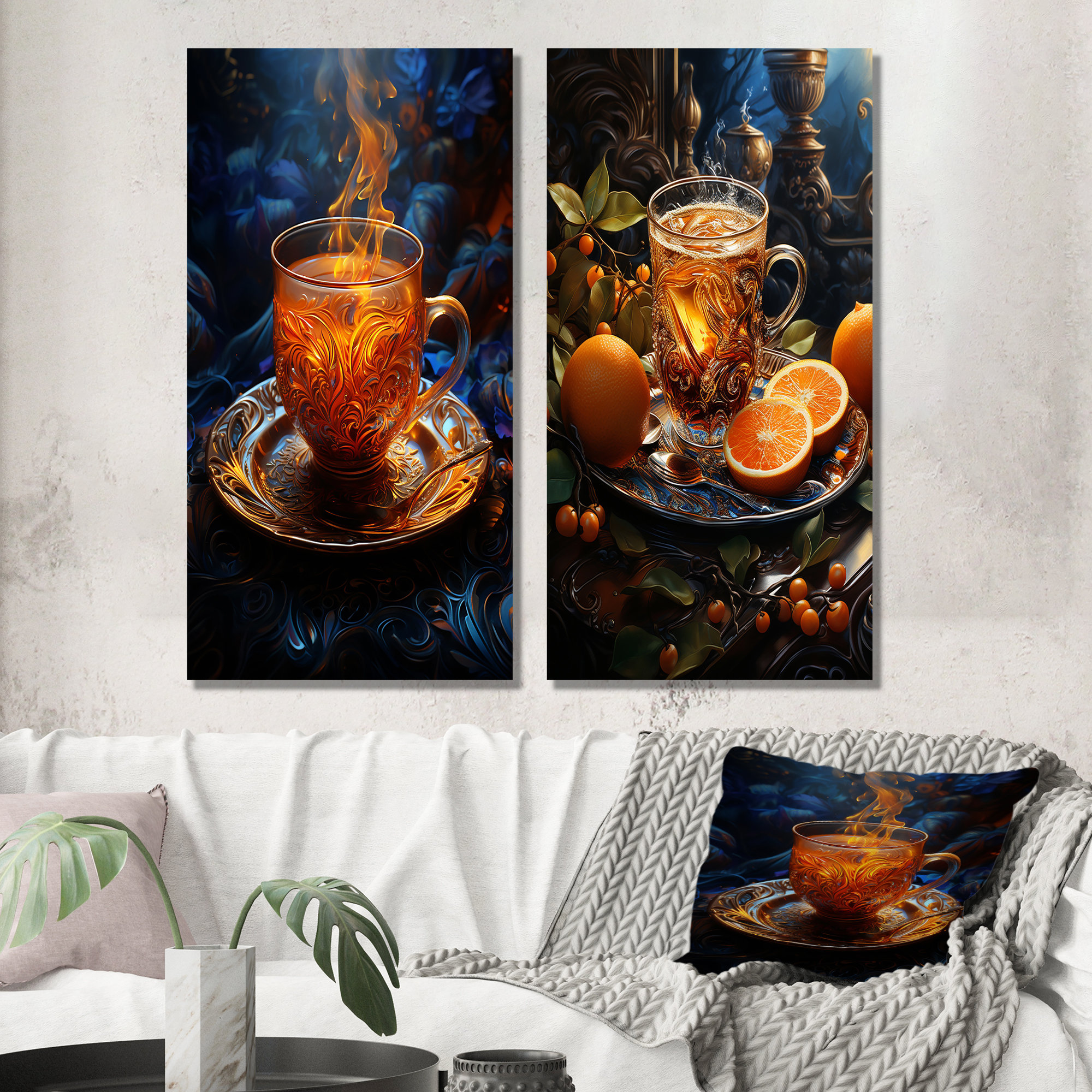 Lark Manor™ Turkish Coffee Twilight - Coffee Metal Wall Art Set Of 2 ...