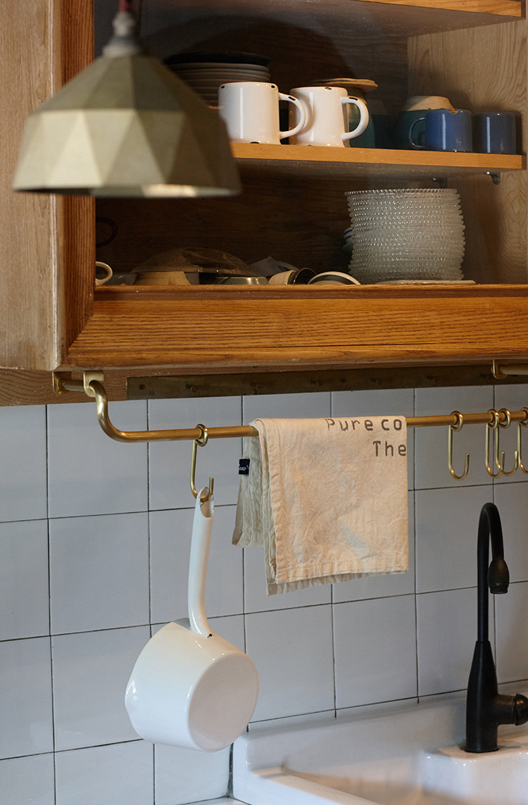 ALOTOFBRASSERA Rustic Solid Brass Kitchen Utensil Rail | Perigold