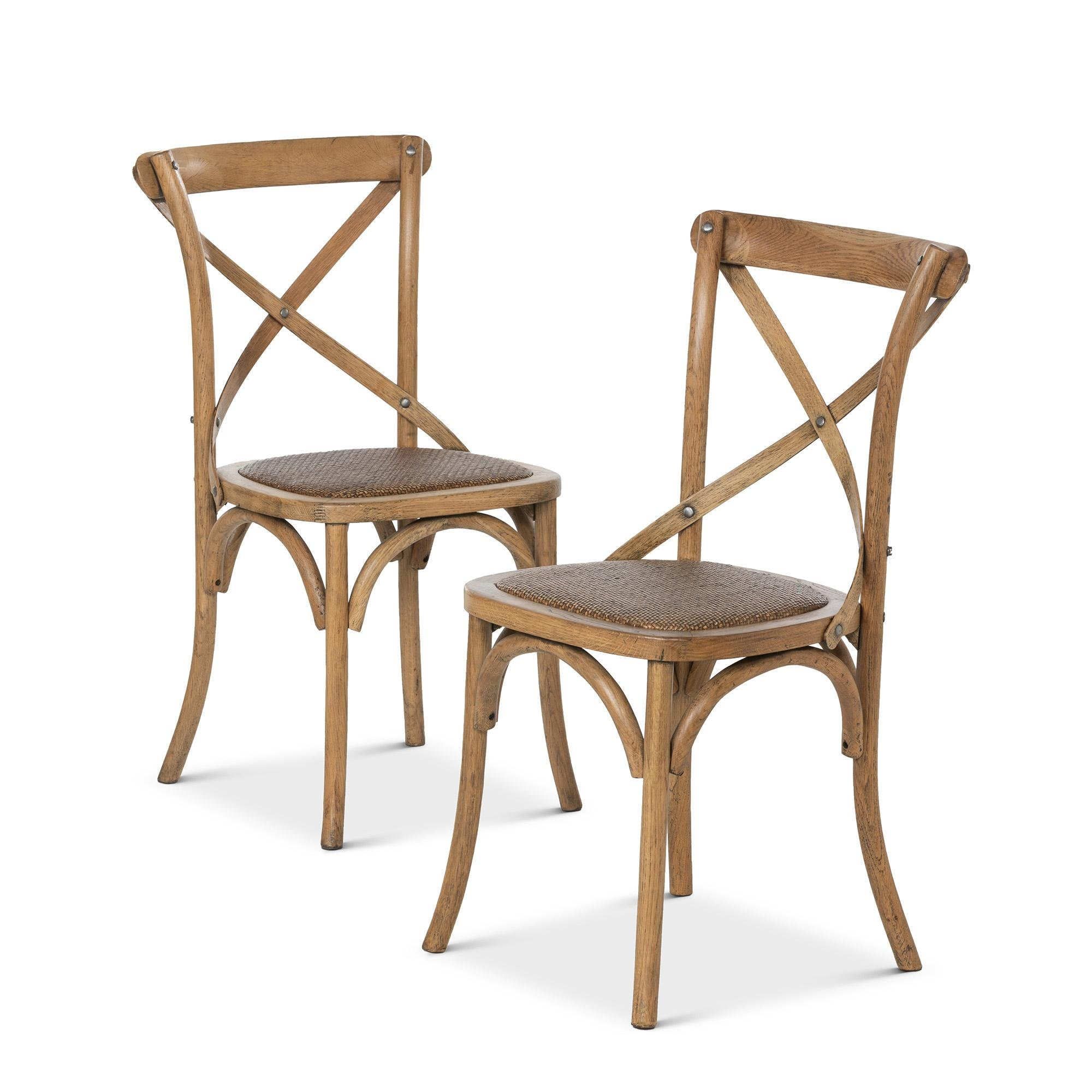 Park Hill Collection Wooden Cross Back Chair (Pair) - Wayfair Canada
