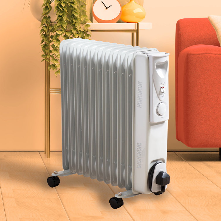 Daewoo 2500W Electric Radiator Space Heater with Adjustable Thermostat ...