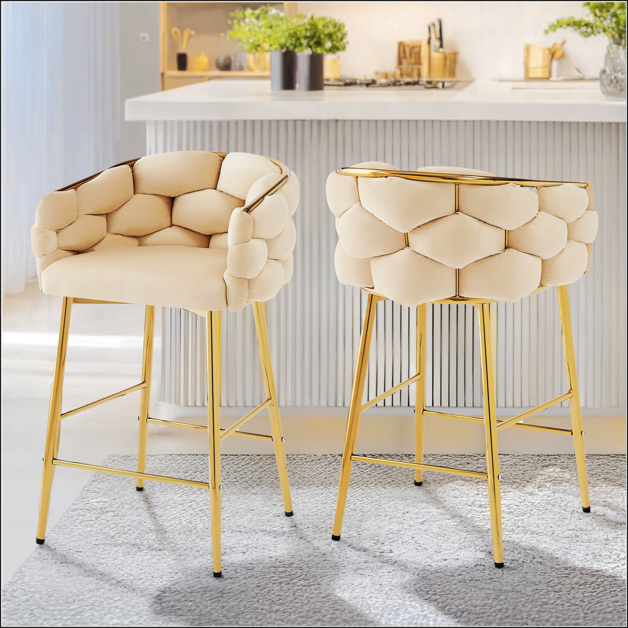 Mercer41 28'' Modern Counter Stools Set Of 2 | Wayfair