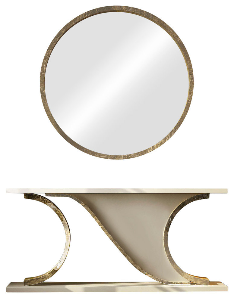 Hispania Home Saphire Console Table and Mirror Set | Wayfair