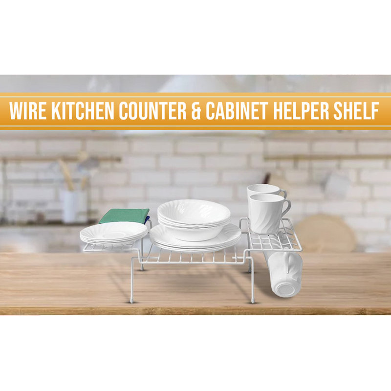 Rebrilliant Wire Kitchen Counter Cabinet Helper Shelf & Reviews | Wayfair