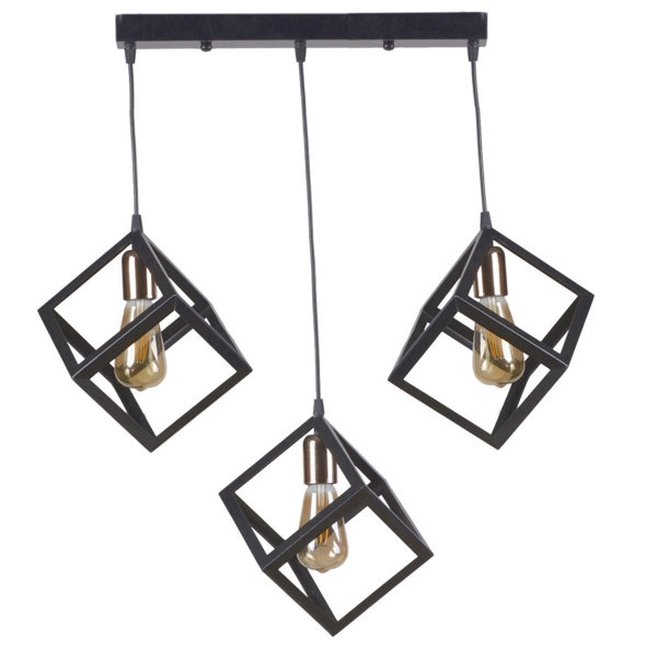 17 Stories Zaniya 3 - Light Multicolor Kitchen Island Pendant | Wayfair