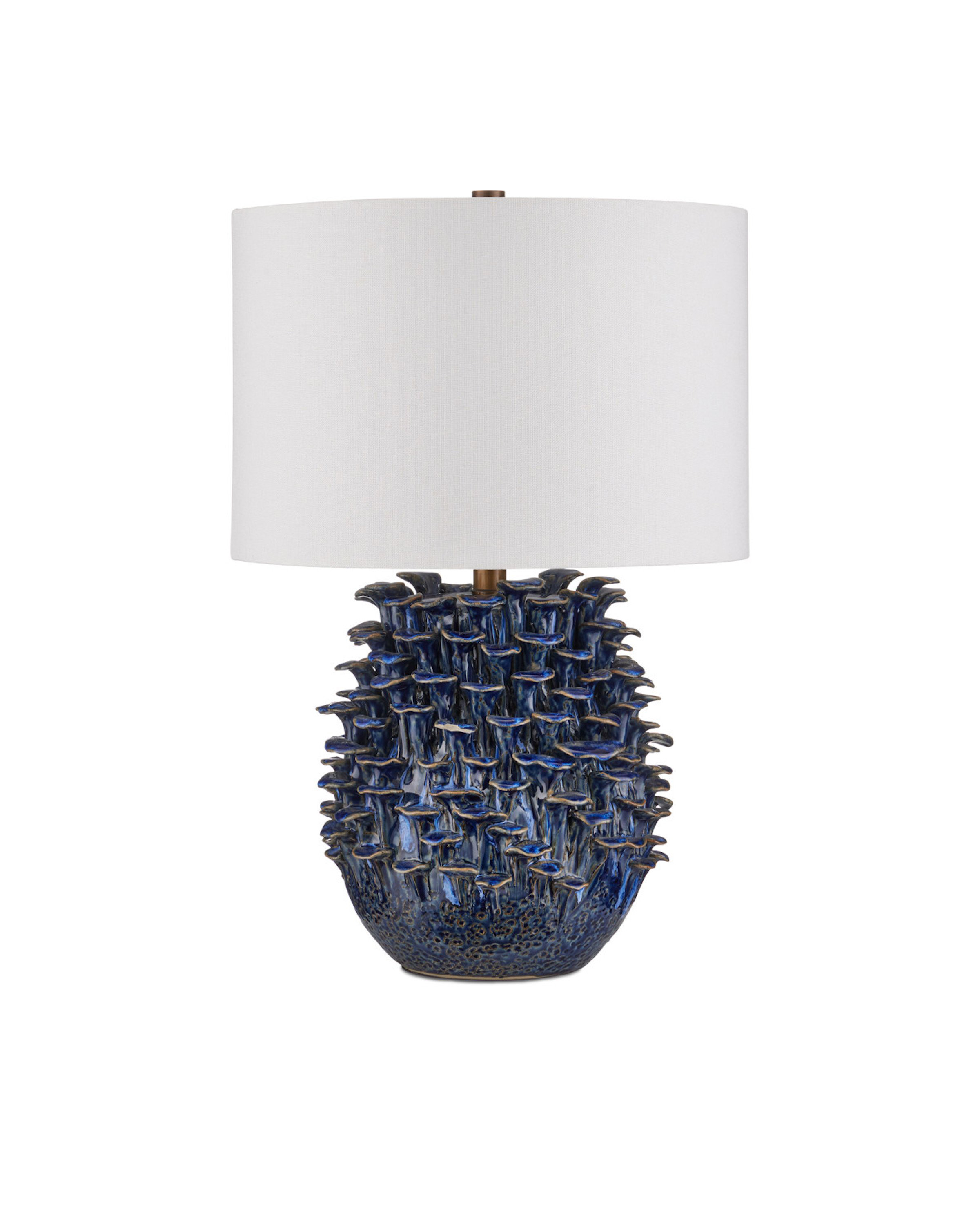 Currey & Company Maitake Dark Blue Table Lamp | Wayfair