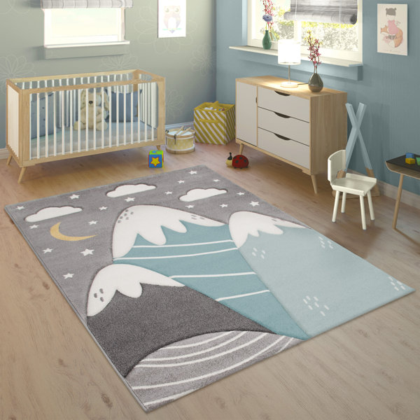 Isabelle & Max Cokato Blue/Cream/Grey Rug | Wayfair.co.uk