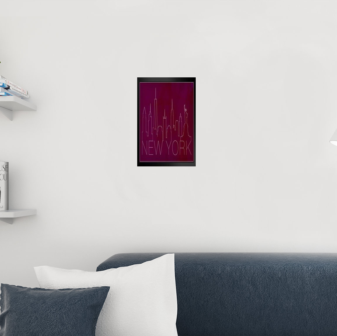 Trinx Skyline New York City II Maroon | Wayfair