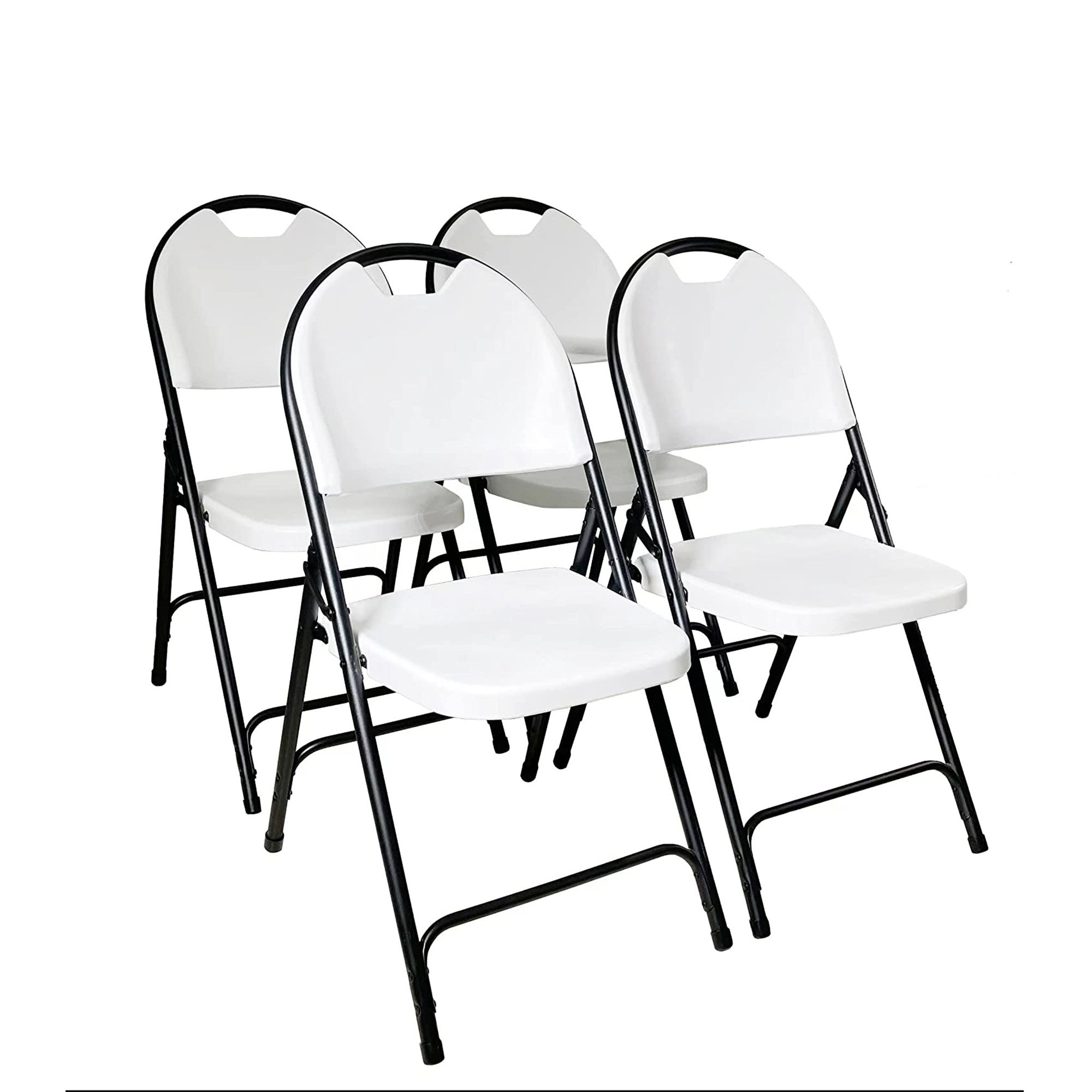 Xiangong Plastic/Resin Stackable Folding Chair Set of 4 | Wayfair
