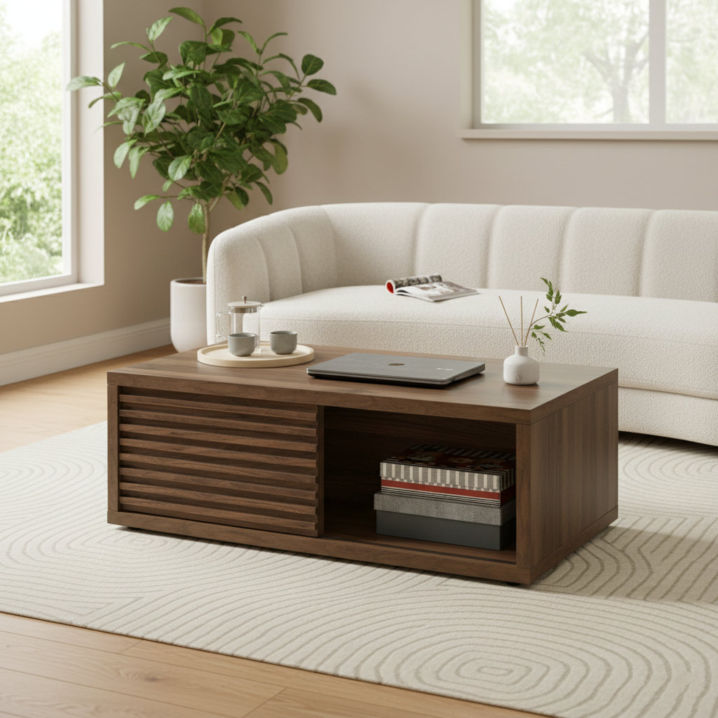 Latitude Run® Irwin 39.4" W Mid Century Modern Rectangular Accent ...