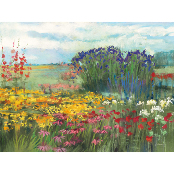 Wildon Home® Garden Border Crop On Canvas by Carol Rowan Print | Wayfair