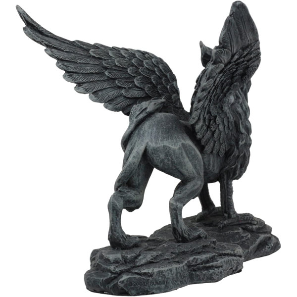 Trinx Dellen Gothic Stoic Royal Winged Griffin Gargoyle Figurine | Wayfair