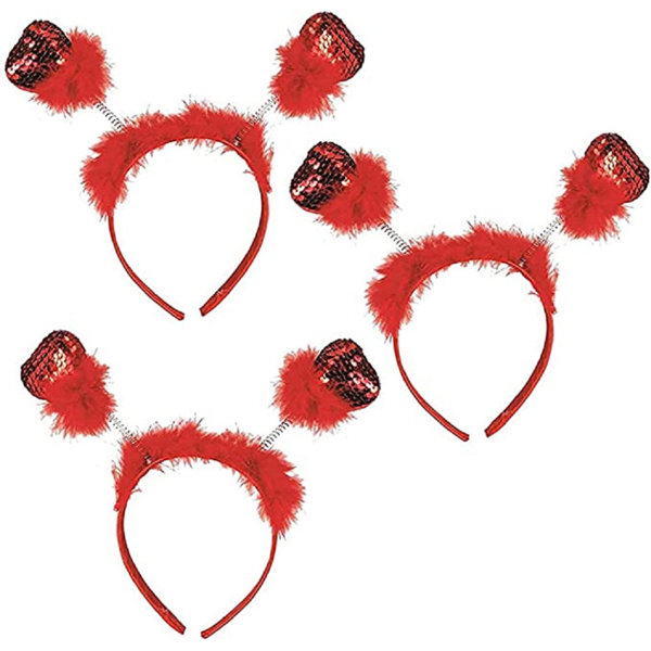 The Holiday Aisle® PMU Firdows Sequin Heart Head Boppers Headband | Wayfair