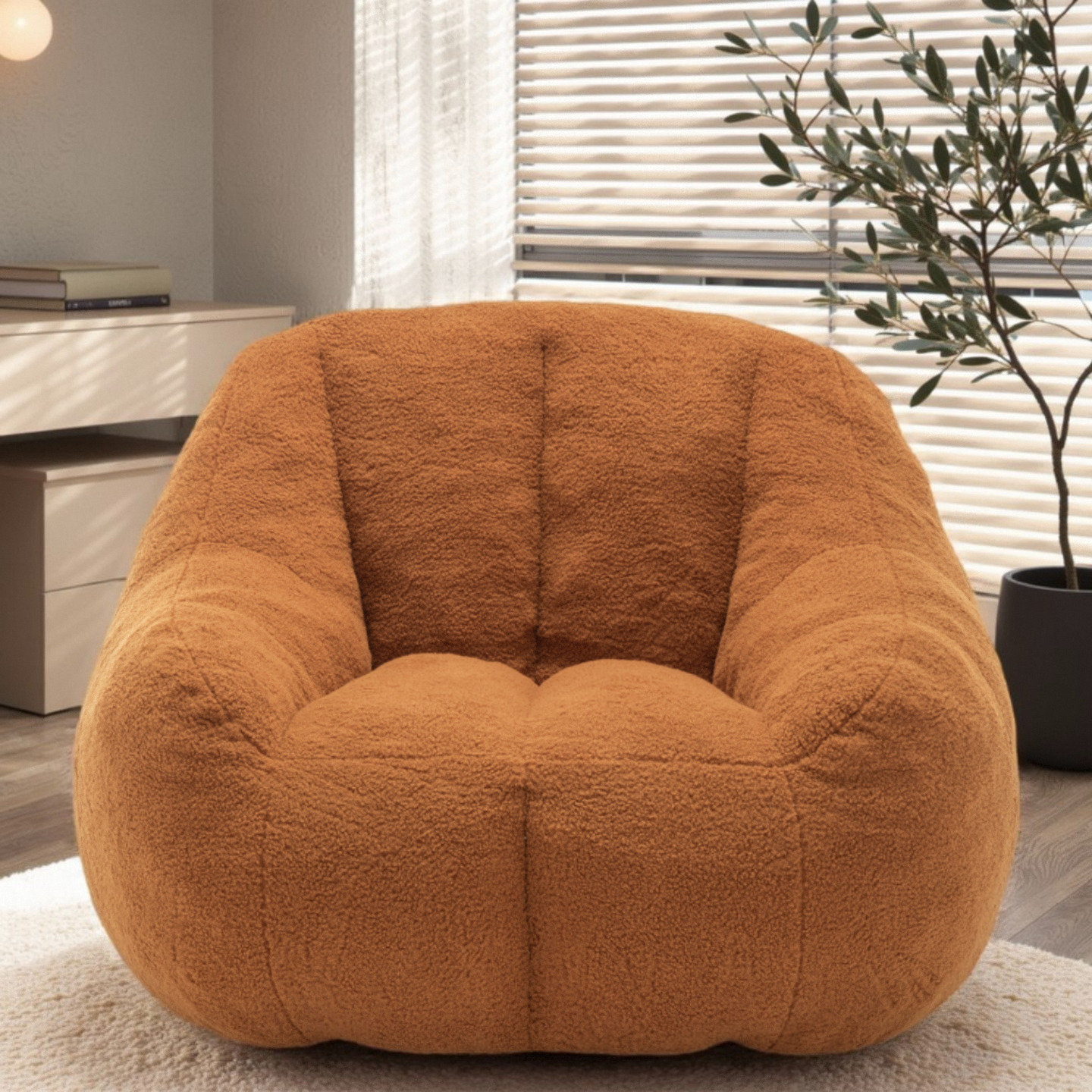 Trule 1-pack Lounge Chair, Cozy Recliner Design, Plush Polyester ...