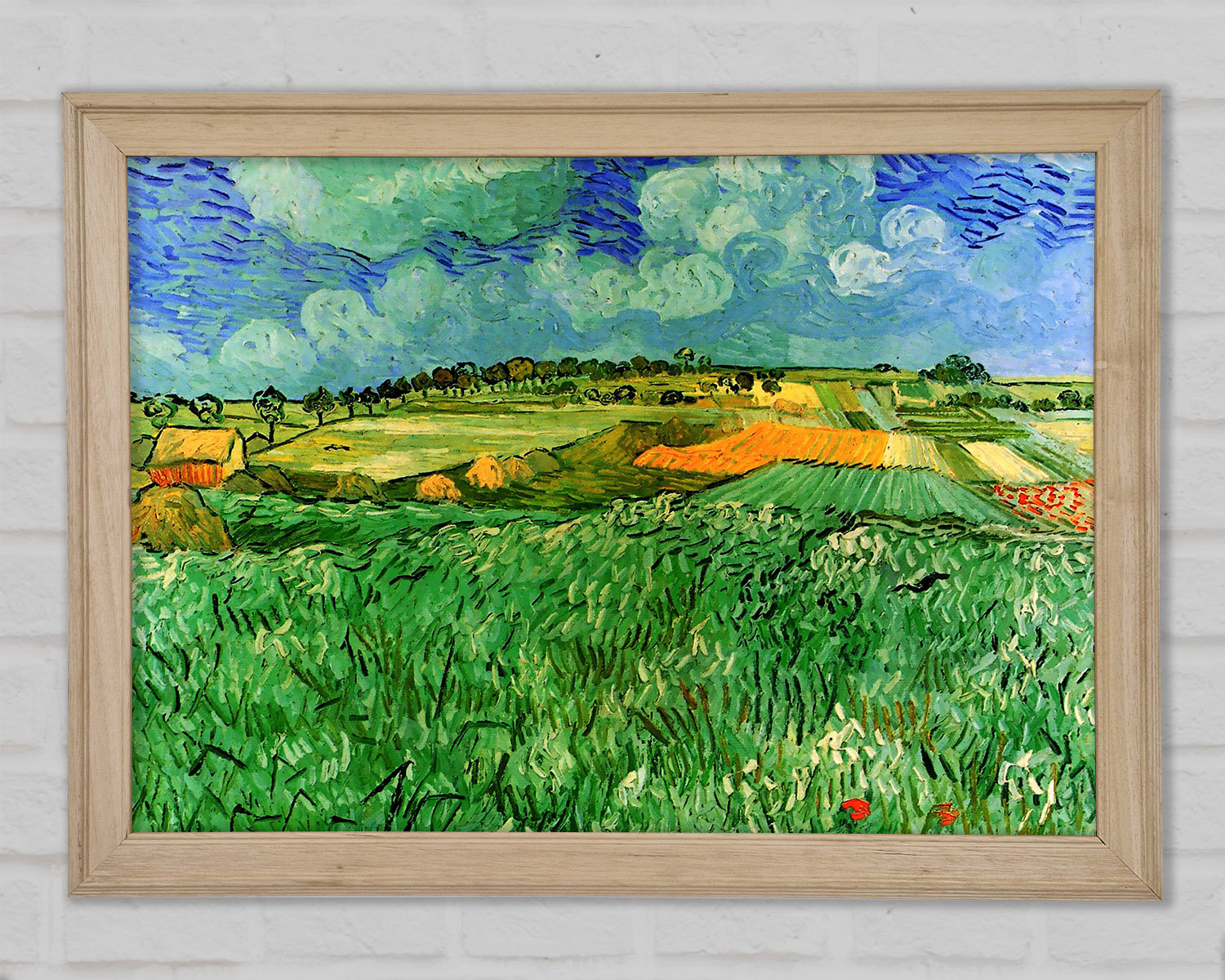 Bright Star Van Gogh Plain Near Auvers - Single Picture Frame Art ...