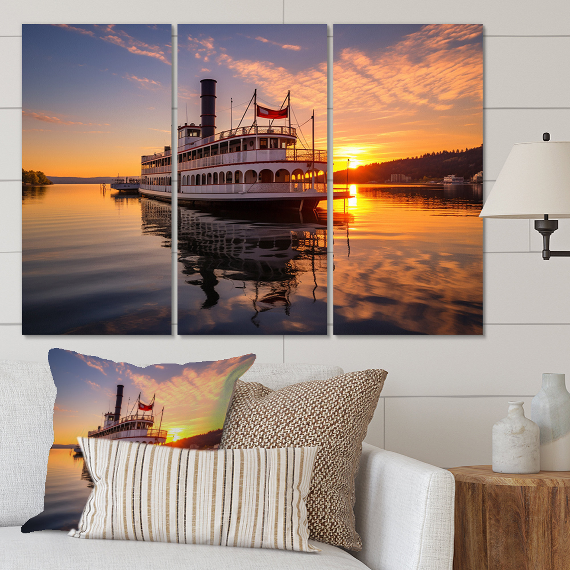 Design Art 3 Mississippi River Boat Wall Decor Set Metal | Wayfair
