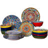 Bungalow Rose Boho Style 24 Pieces Dinnerware Sets, Plates And Bowls ...