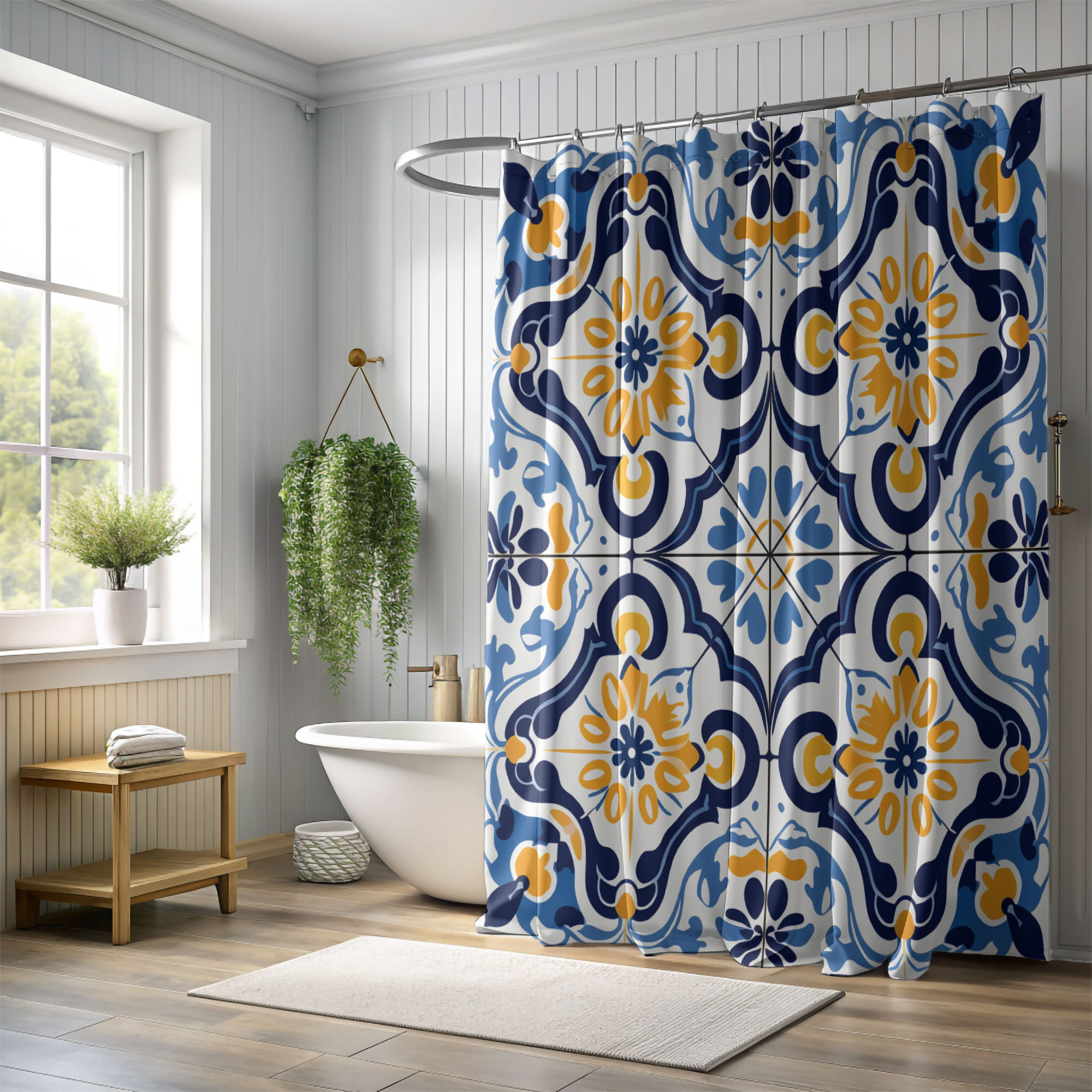 East Urban Home Spanish Aesthetics - 1 Piece Standard Shower Curtain ...