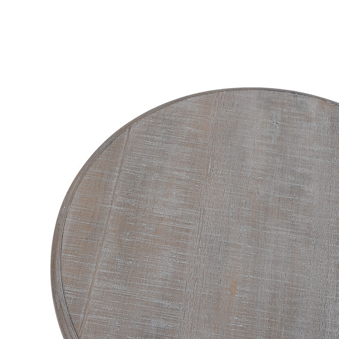 Gracie Oaks Ailith Rustic Farmhouse Round End Table, French Country ...