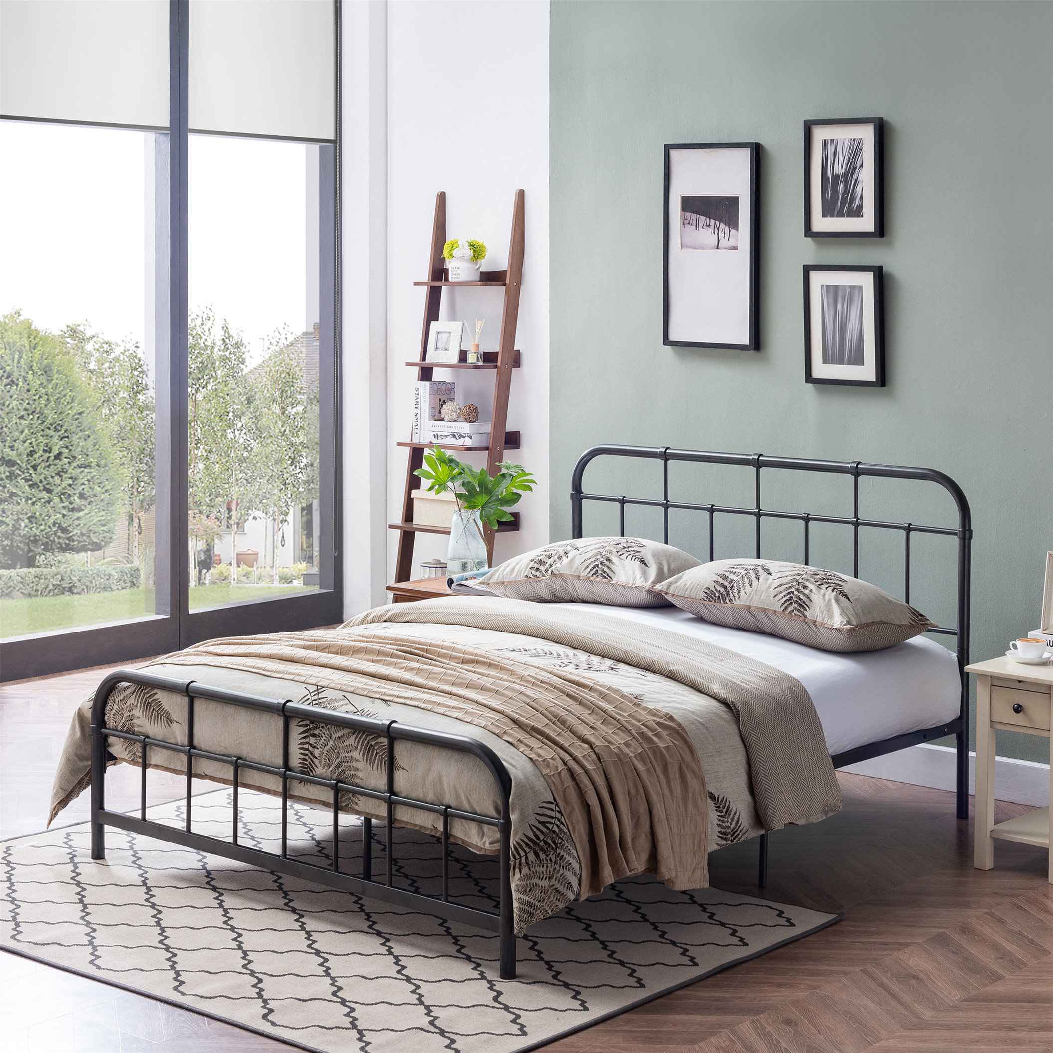 Rosalind Wheeler Sophisticated Metal Bed with Unrivaled Design for ...