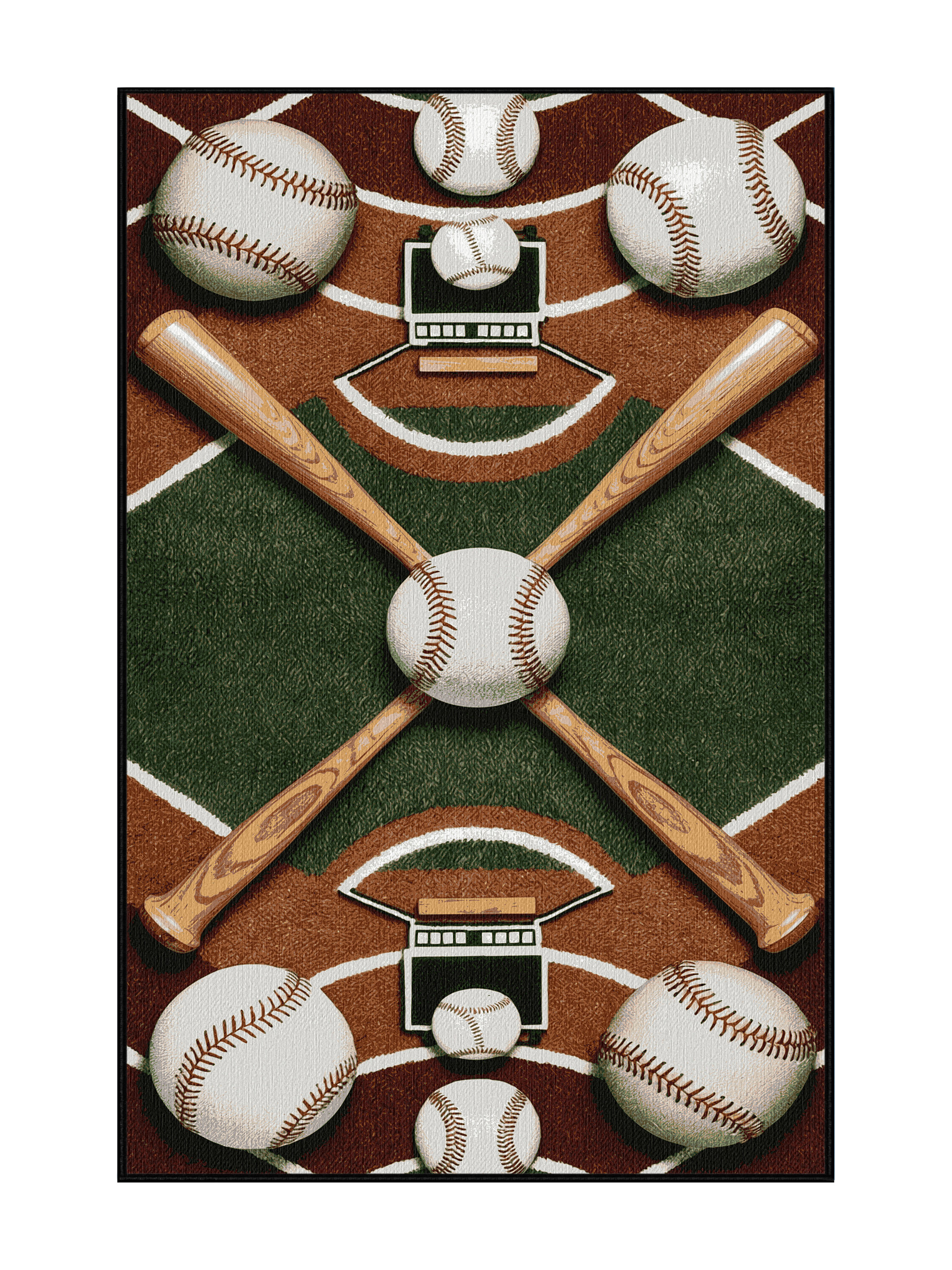 Red Barrel Studio® Washable Baseball Sports Area Rug | Wayfair