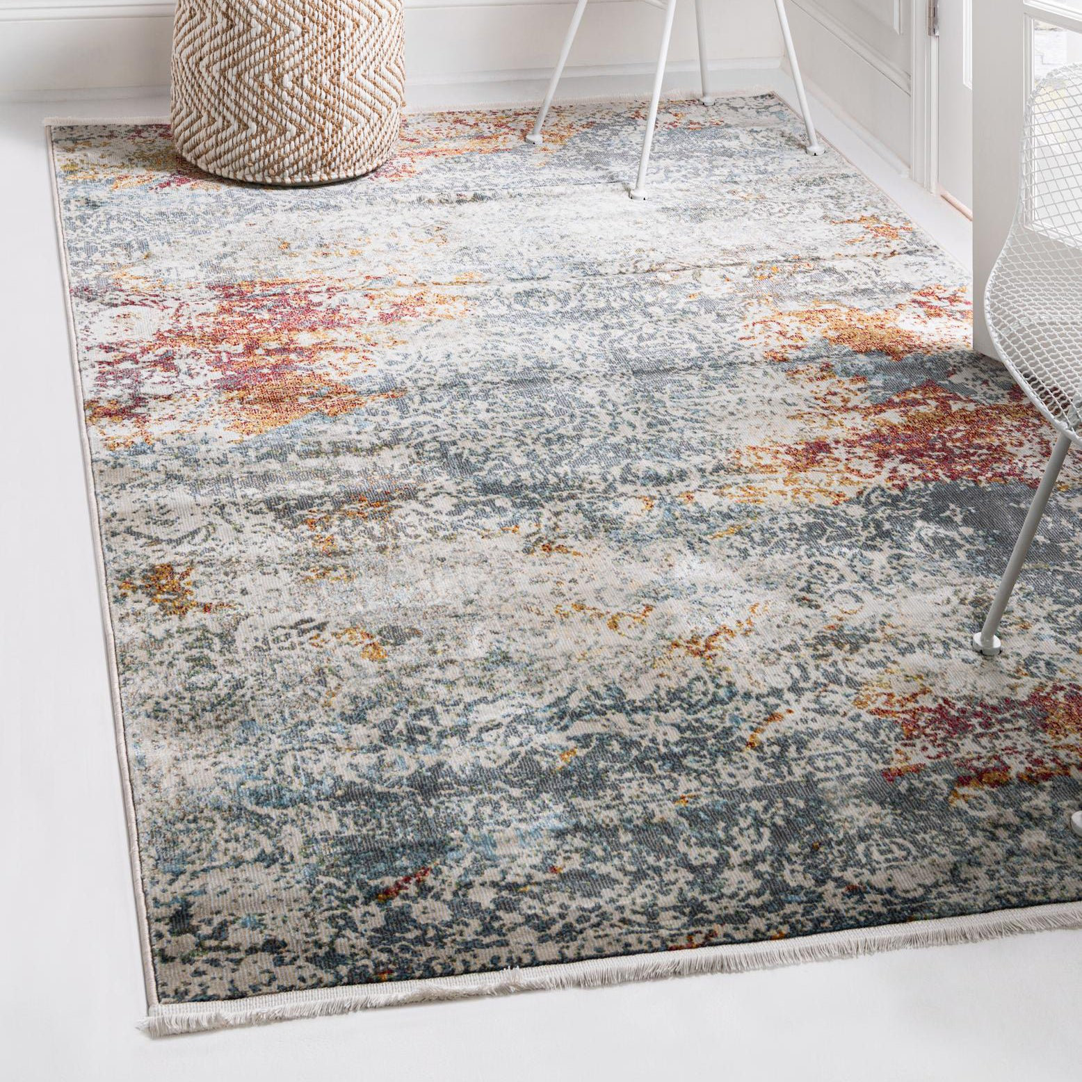 Langley Street® Folmar Oriental Blue/Red/Orange/Cream Area Rug ...