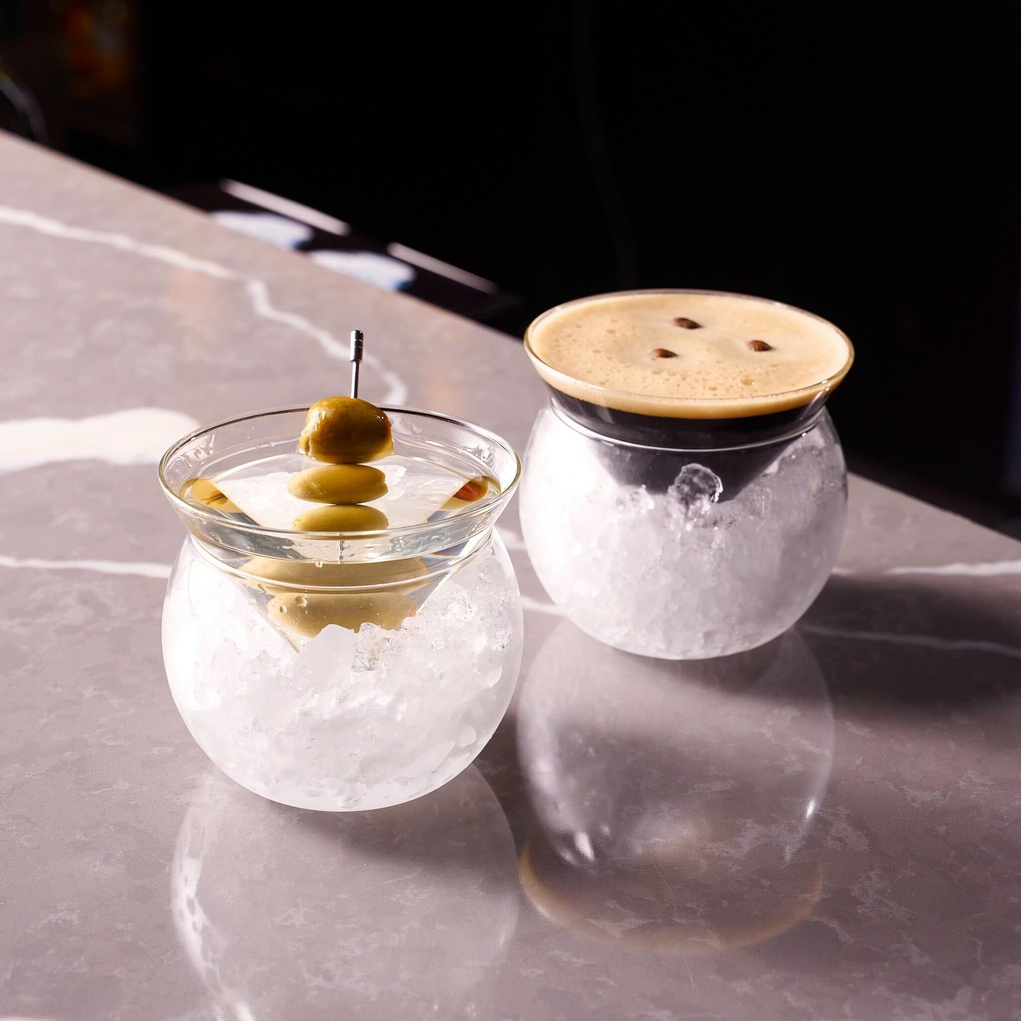 Lemonsoda Stemless Martini Glasses with Chiller 5.5oz - (Set of 4 ...