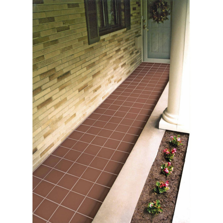 SB TILE AND STONE Spanish Smooth Quarry 12" x 12" Terra Cotta Wall ...